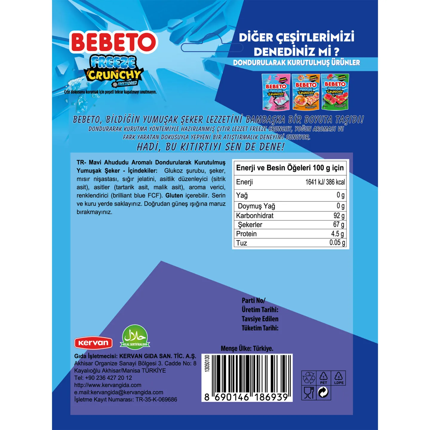 Bebeto Freeze Crunchy Blue Raspberry Ring