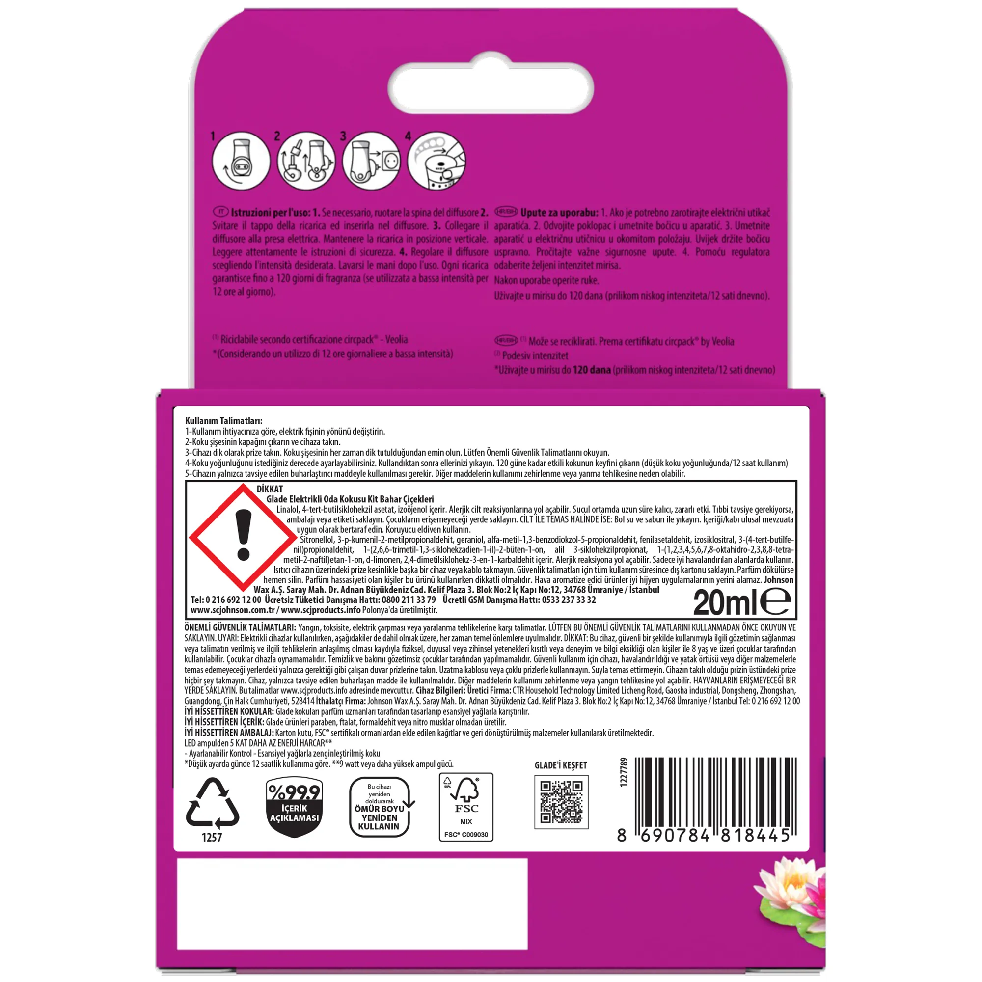 Glade Elektrikli Oda Kokusu Kit Bahar Çiçekleri