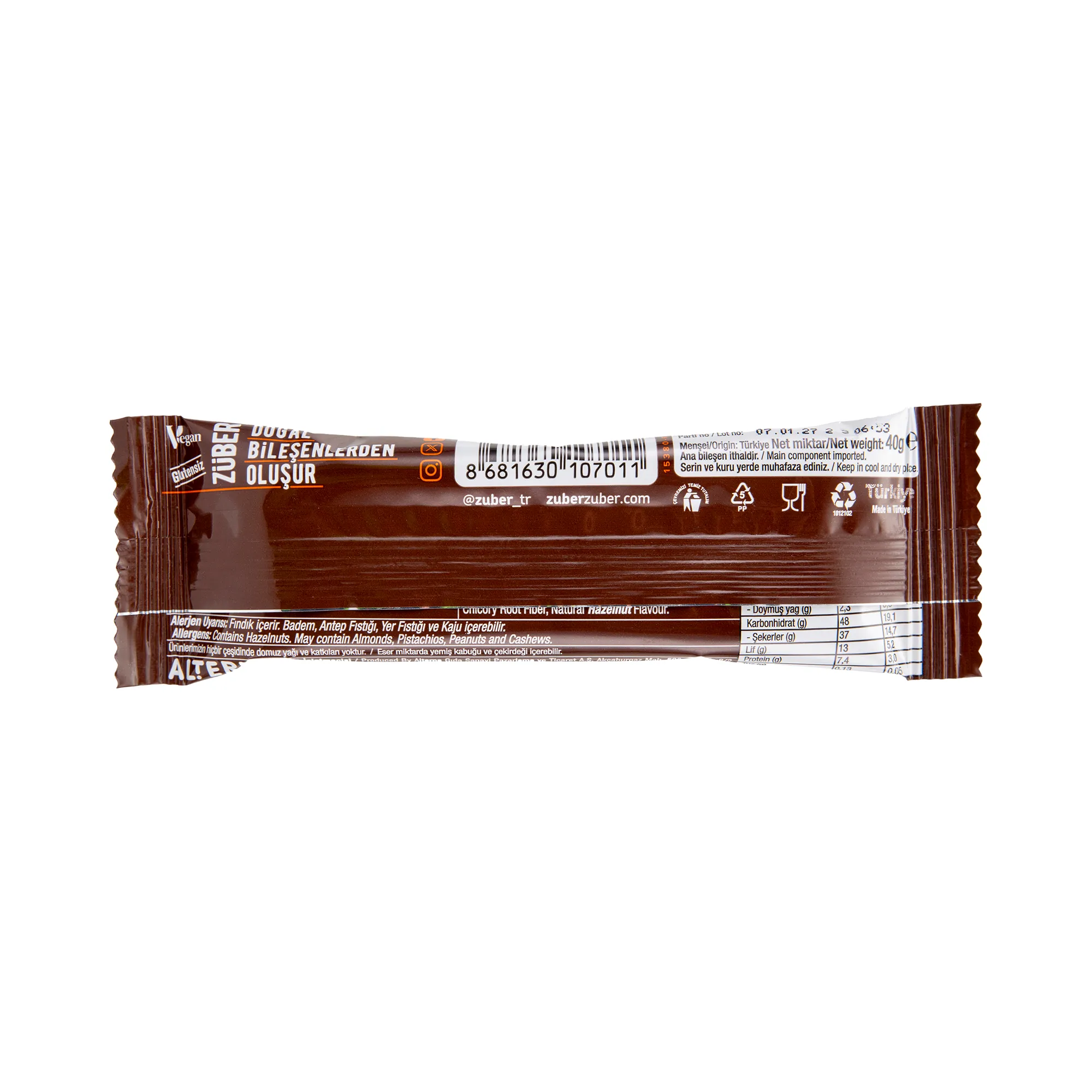 Züber Kakaolu & Fındıklı Meyve Bar