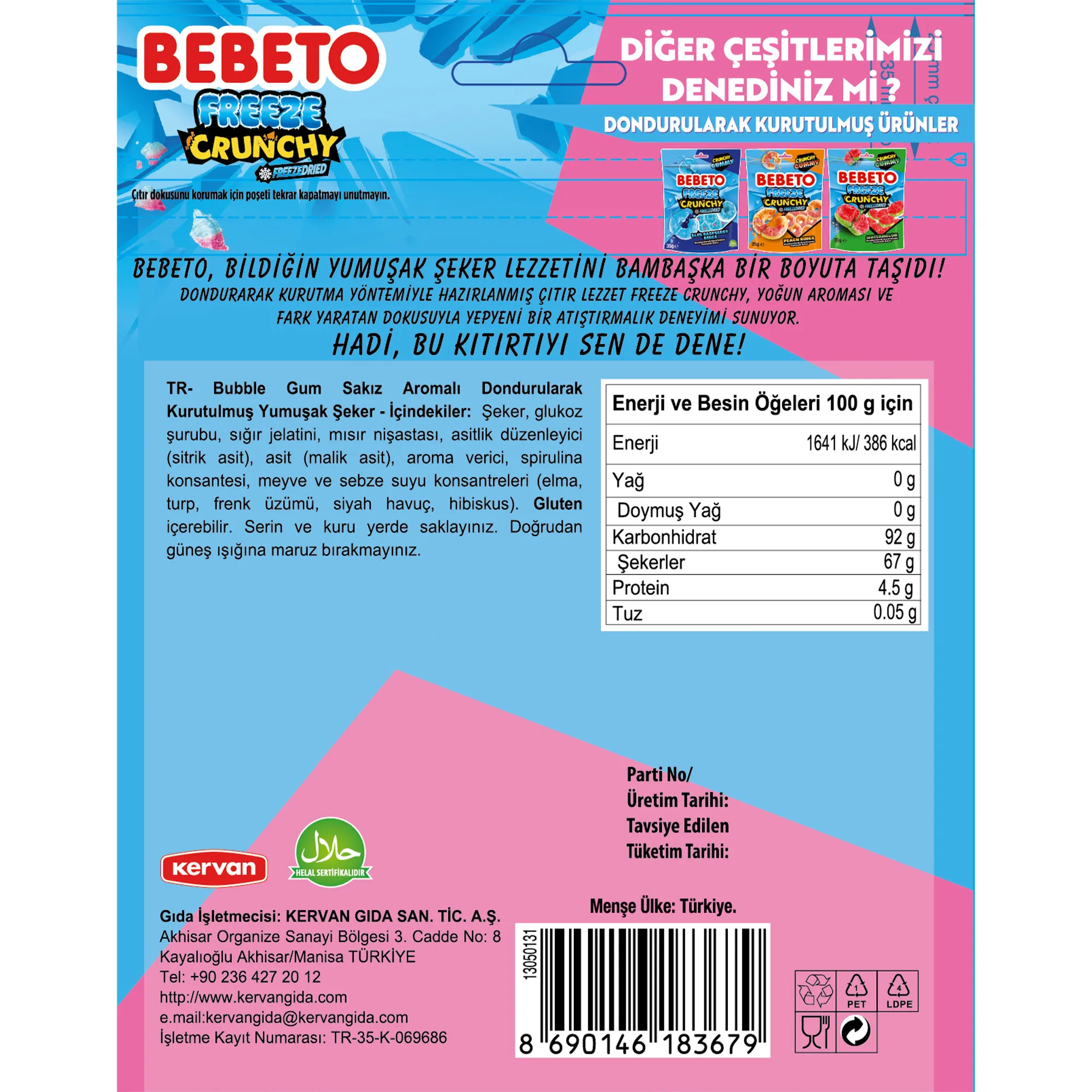 Bebeto Freeze Crunchy Bubblegum Bootles
