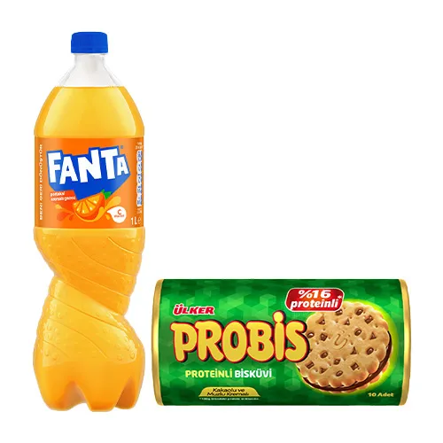 Ülker Probis Sandviç Bisküvi (280 g) & Fanta (1 L)