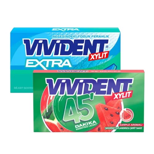 Vivident Extra Şerit Sakız & 45 Dk Cüzdan Karpuz