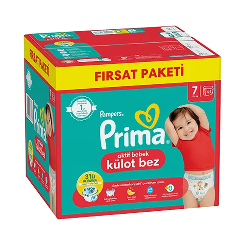 Pampers Prima Külot Bez 7 Beden Fırsat Paketi