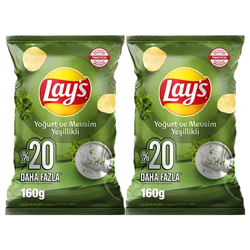 Lay’s Yoğurt & Mevsim Yeşillikli Patates Cipsi Parti Boy