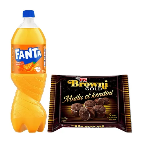 Eti Browni Gold Mini Çikolatalı Kek & Fanta